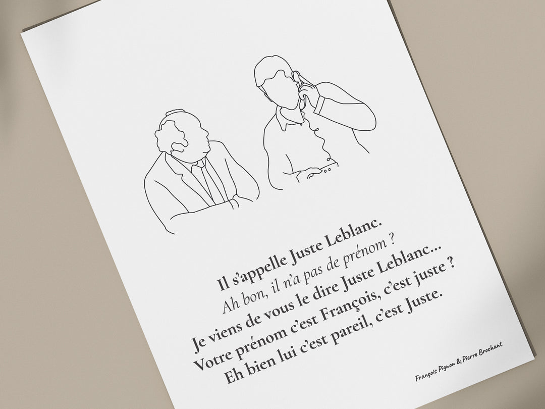 Affiche Le Diner de Cons – "Juste Leblanc" | Poster culte – FRENCH PAIR